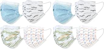 Amazon.com: Kids Single Use Disposable Face Mask (Pack of 50), Boys ...