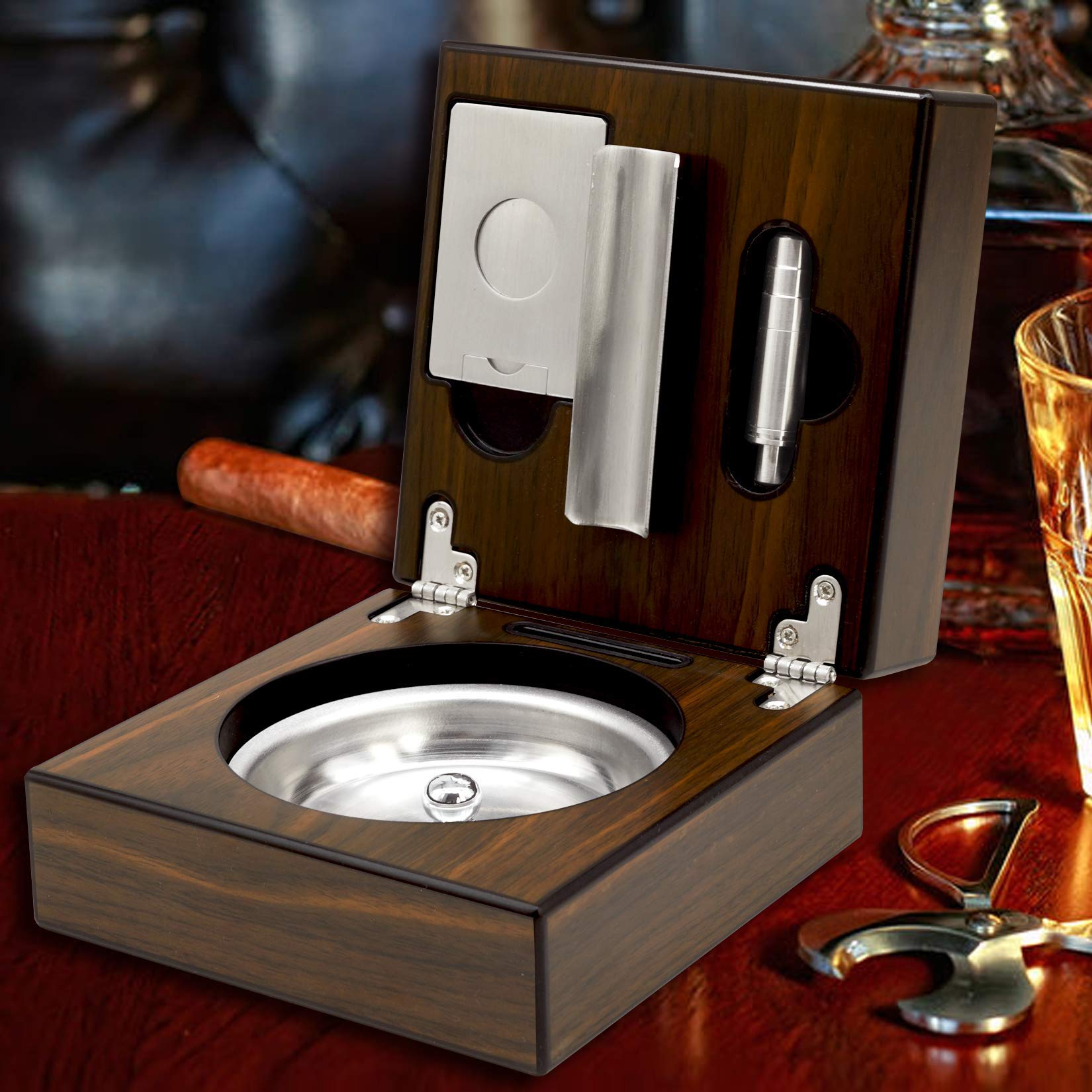 Snapklik.com : OYHBO Wooden Ashtray Set