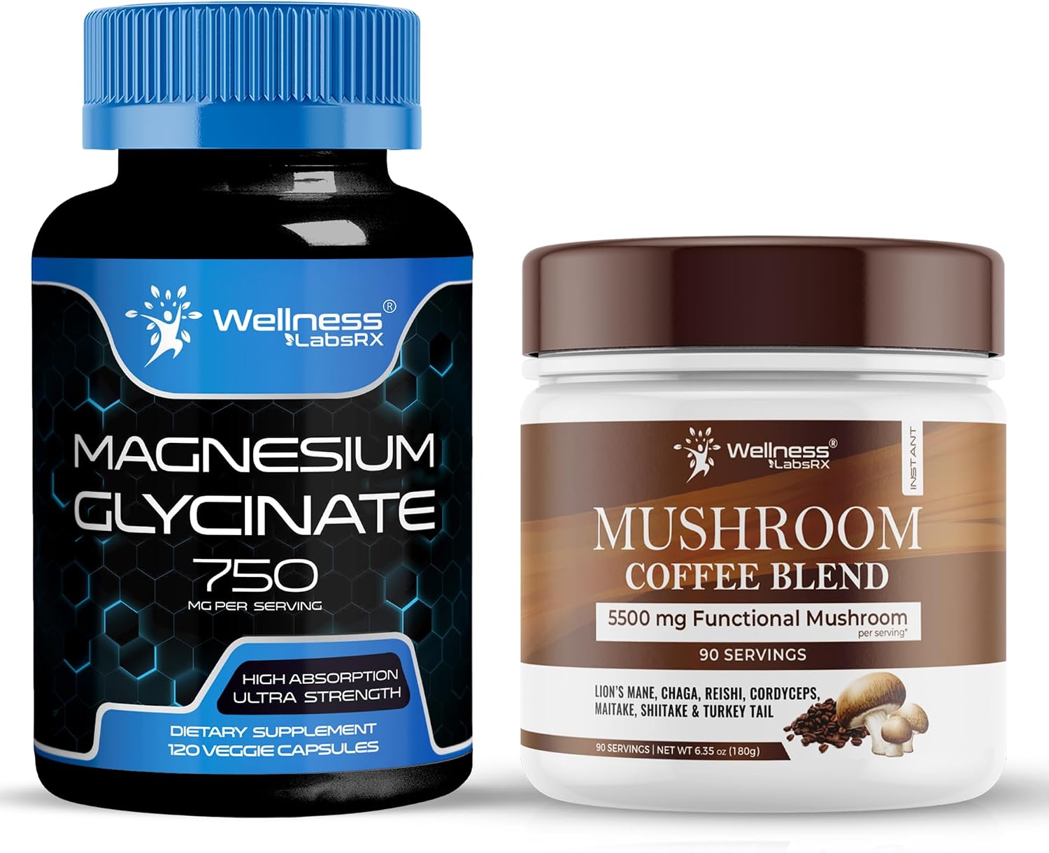 Amazon.com: WELLNESS LABSRX Magnesium Glycinate Capsules 750mg ...