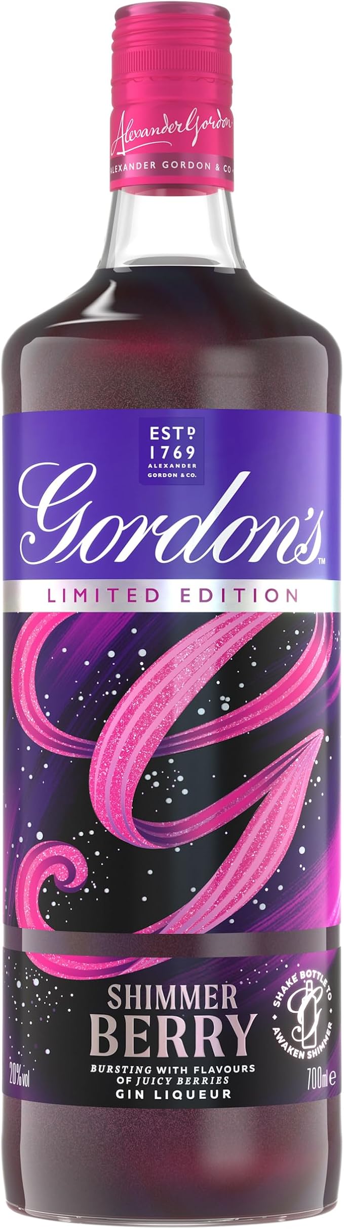 Gordon's Shimmer Berry | 20% | vol 70cl | Limited Edition | Juicy Berry ...