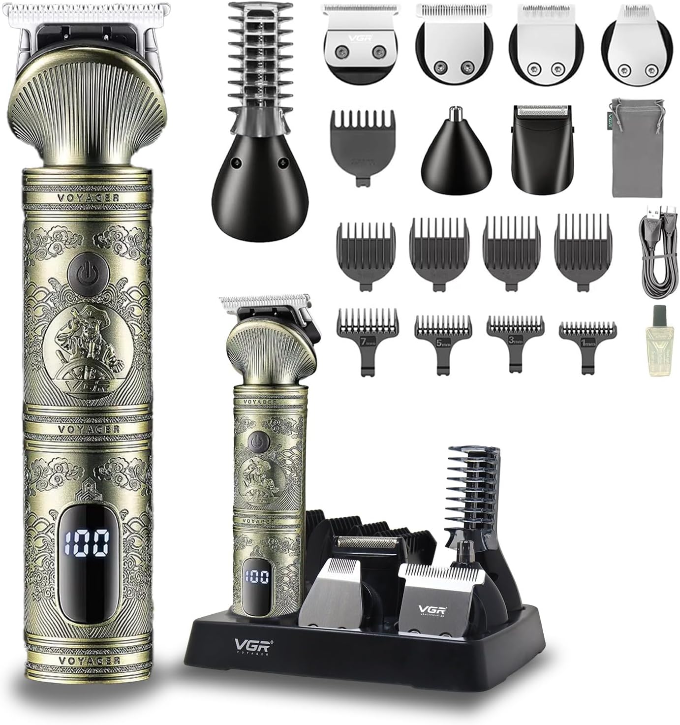 Amazon.com: VGR Beard Trimmer for Men, Professional Mens Beard Grooming ...