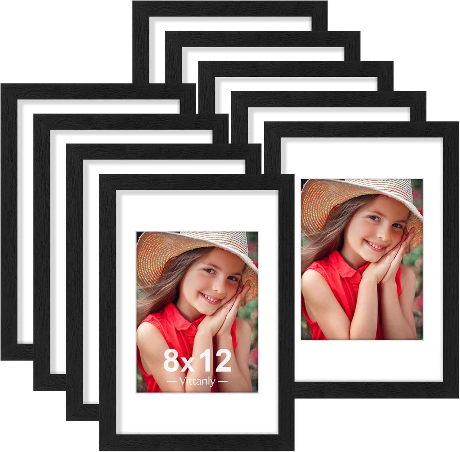 Amazon.com - Vittanly 8x12 Picture Frames Set of 9, Shatter Resistant ...