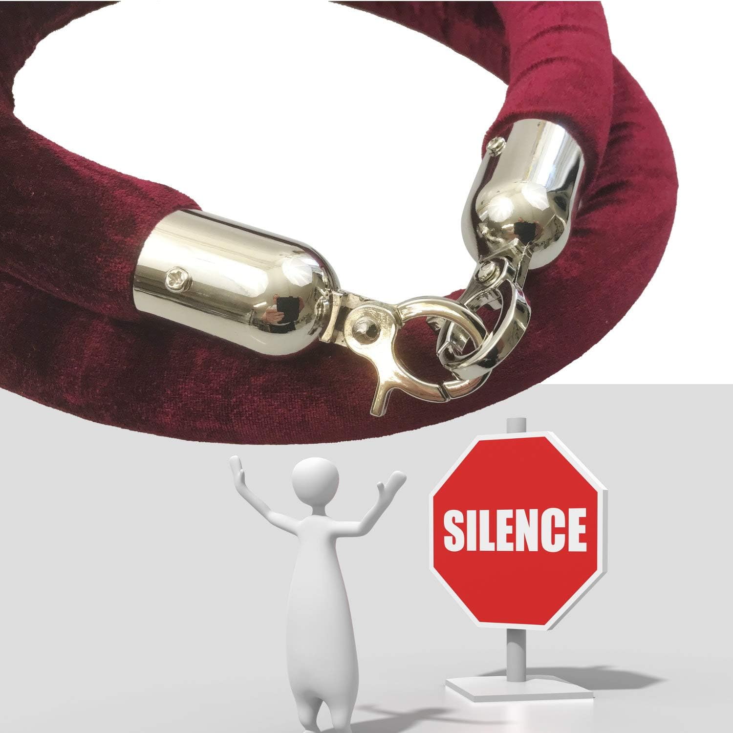 Kerafactum Barrier Rope with Hook Distance Discretion Rope Barrier ...