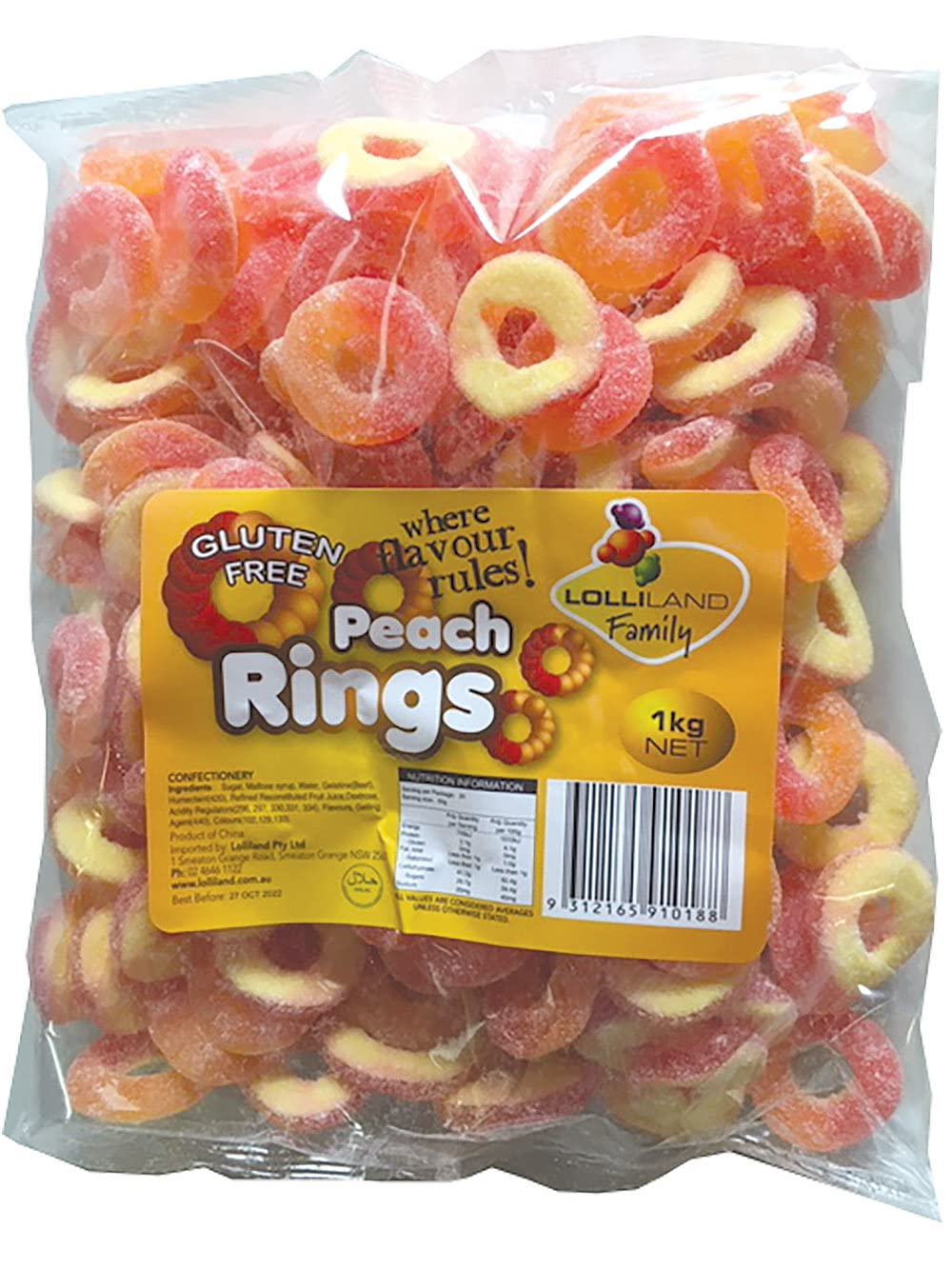 Peach Rings - Gluten Free 1kg Bulk Lollies : Amazon.com.au: Pantry Food ...