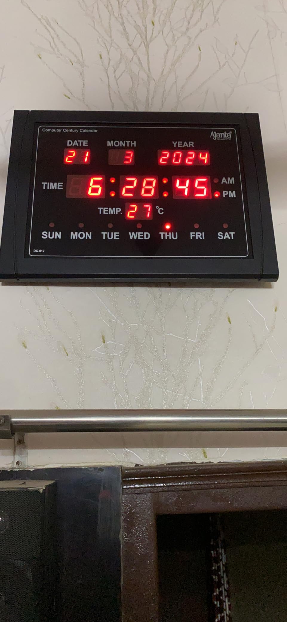 Buy Ajanta Quartz Plastic Digital LED Rectangle Wall Clock (DC 017, 39. ...