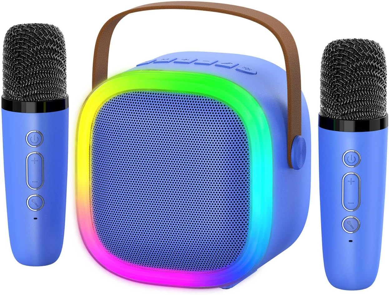 Amazon.com: Texpot Karaoke Machine with 2 Wireless Microphones, Kids ...
