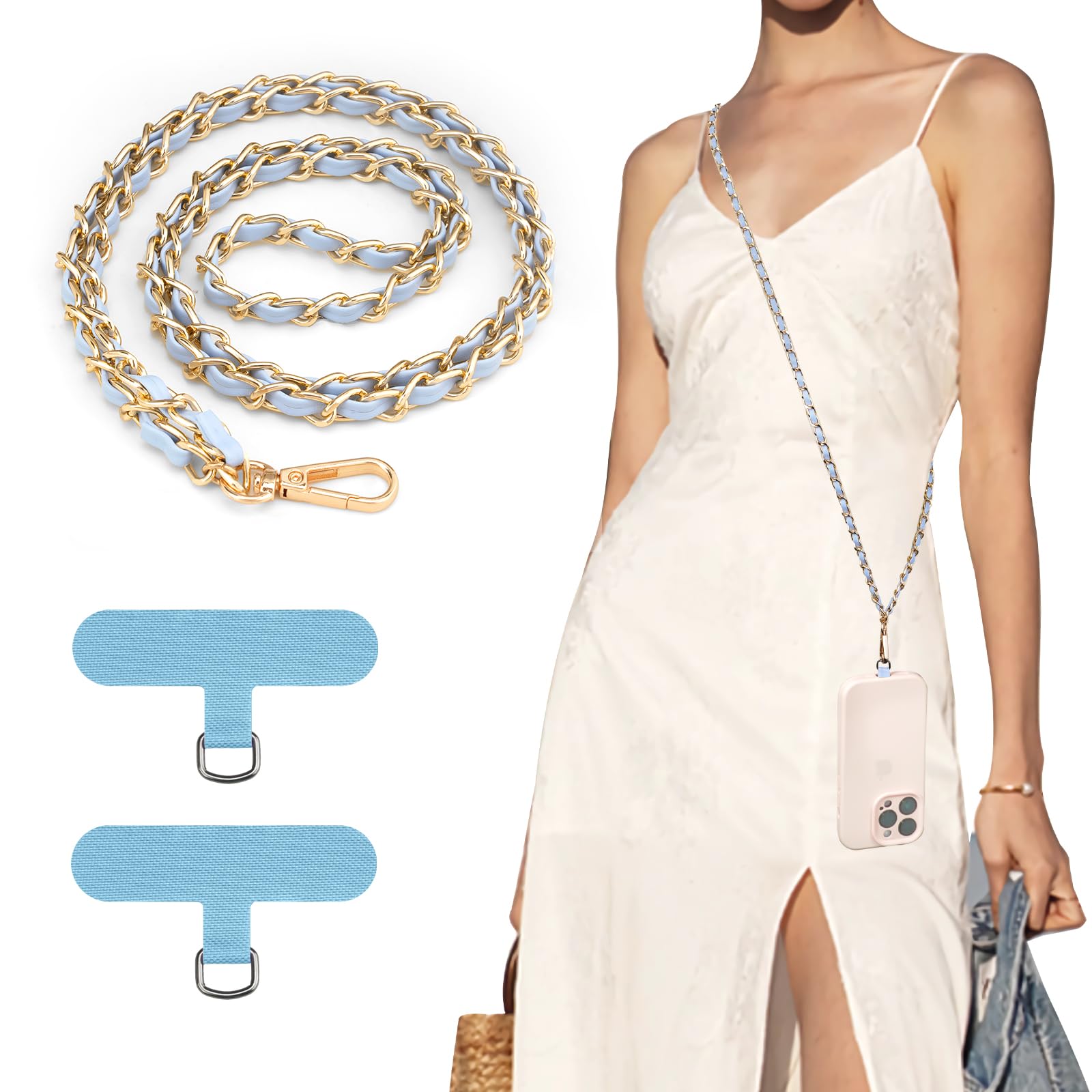 Amazon.com: TiMOVO Universal Phone Lanyard, Metal Cell Phone Chain Anti ...