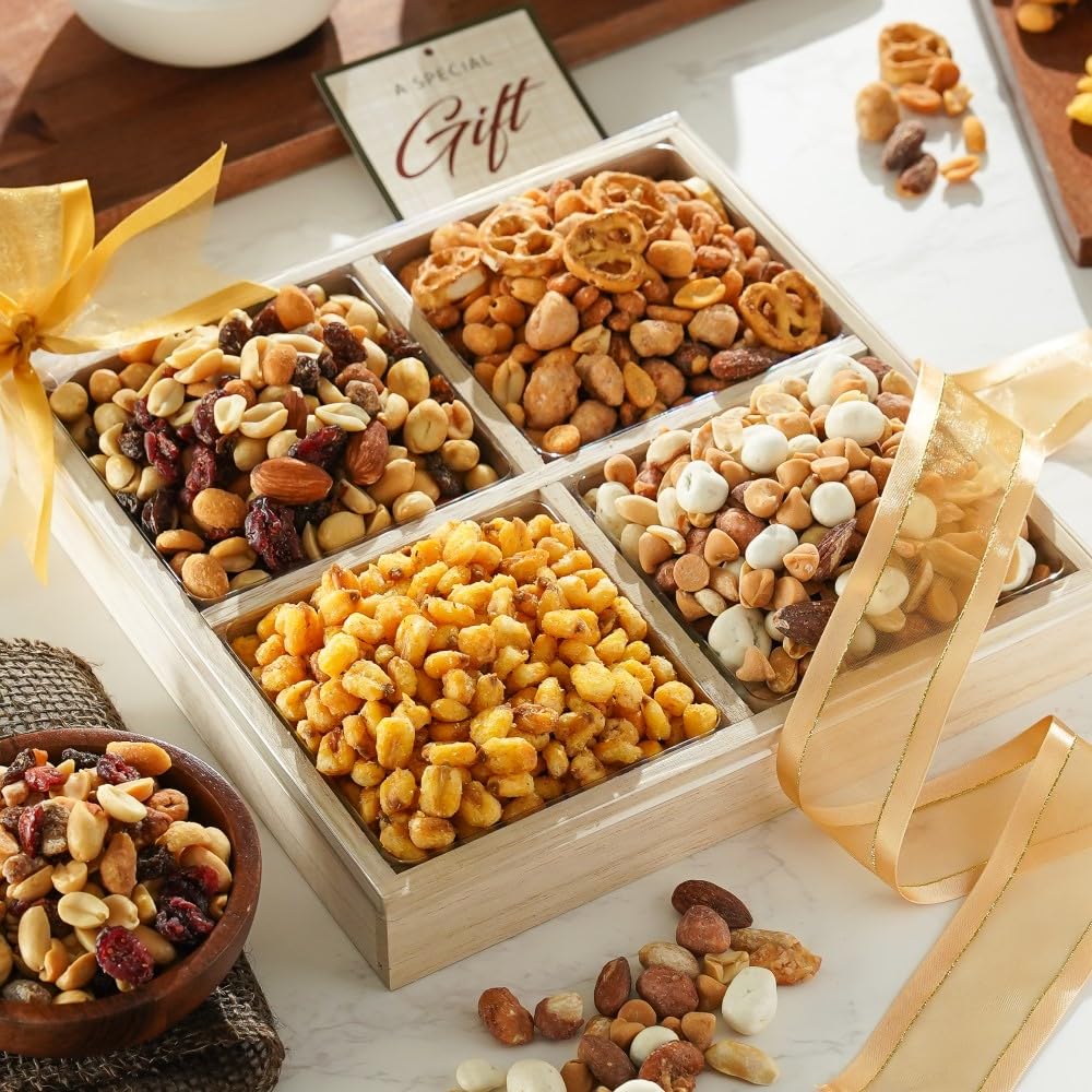Amazon.com : Broadway Basketeers Nuts Gift Basket Gourmet Nut Box ...