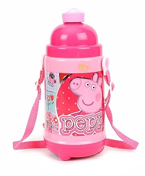 Peppa Pig Plastic Water Bottle, 480ml, Pink : Amazon.in: Home & Kitchen
