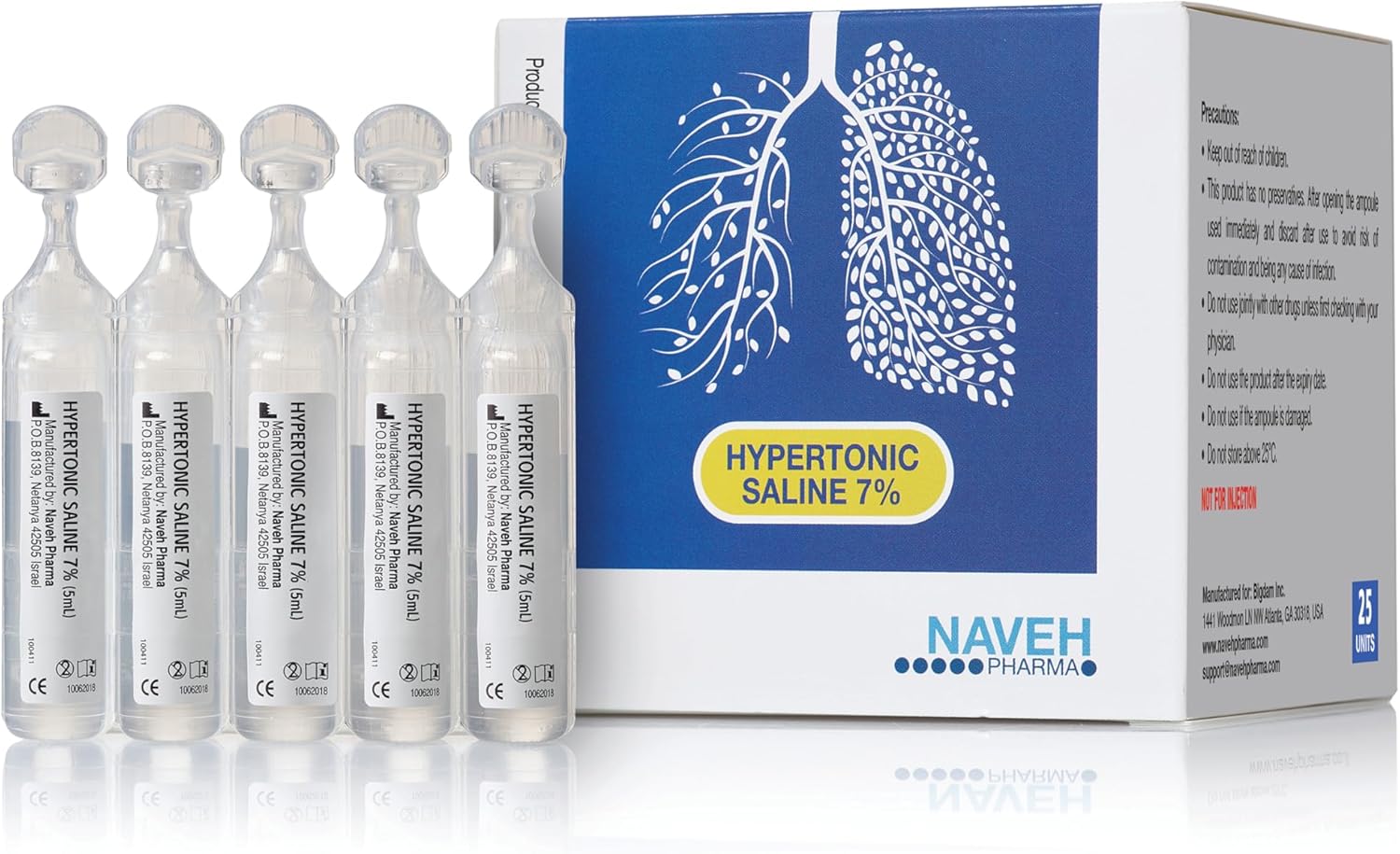 NAVEH PHARMA RSV 7% Hypertonic Saline Solution for Nebulizer Machine ...