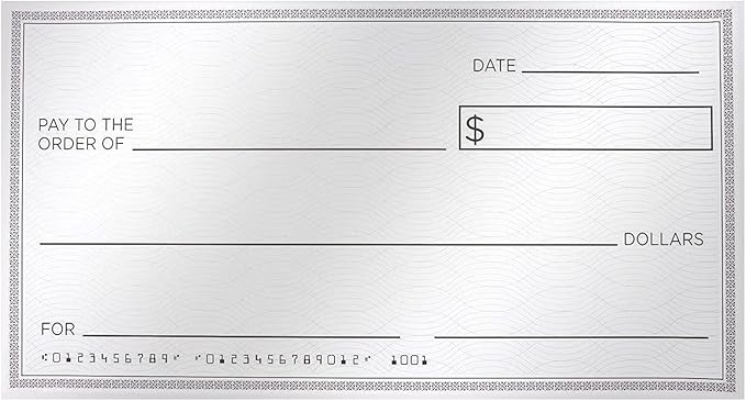 Amazon.com: Reusable Big Check for Presentation, Large Oversized Dry ...