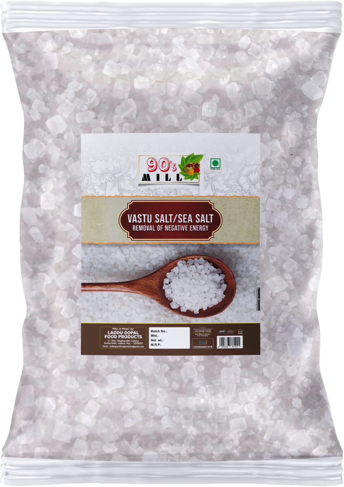 Amazon.com : 90's MILL Vastu salt- Khada salt- Suddh Namak- Negative ...