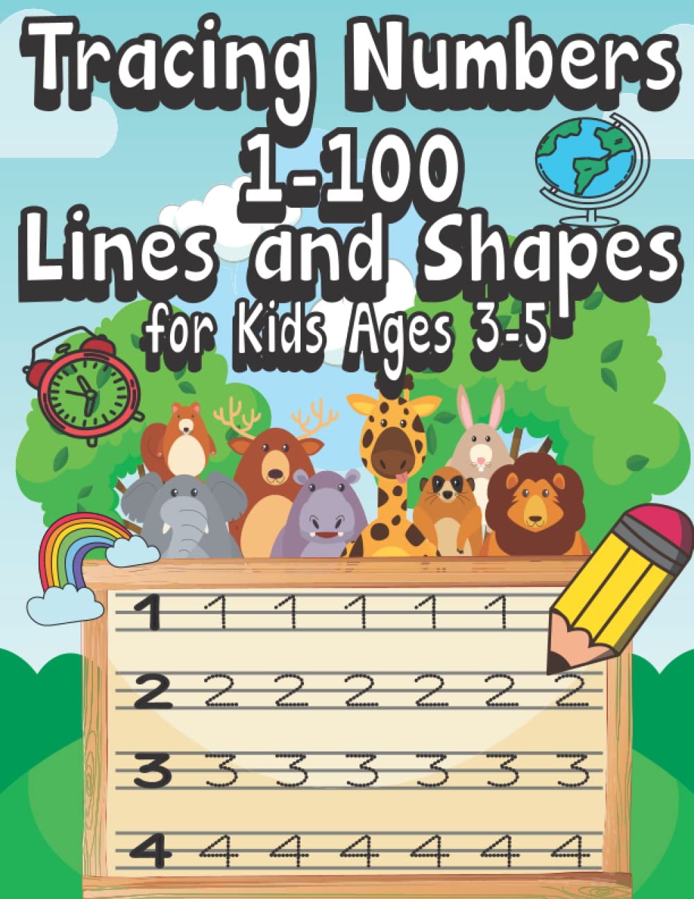 Buy Tracing Numbers 1-100 Lines and Shapes for Kids Ages 3-5: A Fun Practice Workbook to Learn ...