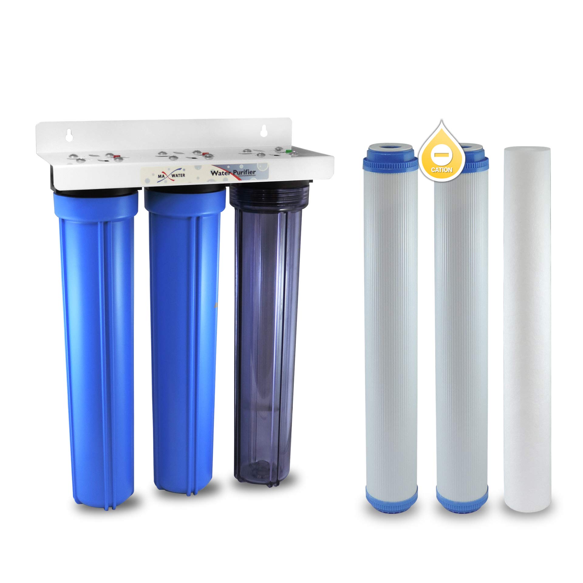 Buy 3 Stage 20" Whole House Water Filter Softening Softener System with ...