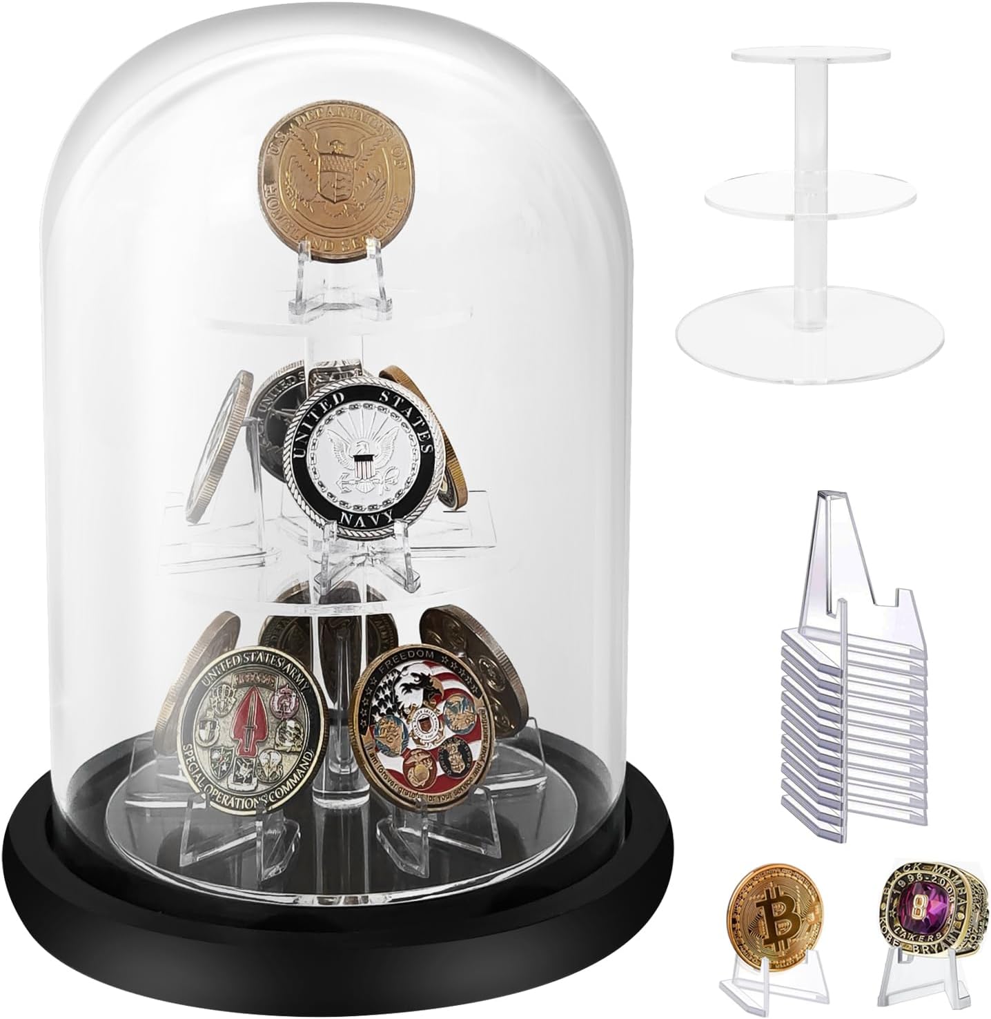 Amazon.com: WEIMINLI Military Coin Holder - Acrylic Display Stand with ...