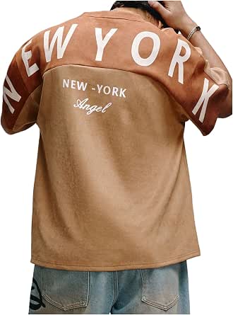 GORGLITTER Men's Graphic Oversized Shirt Y2k Short Sleeve Streetwear ...