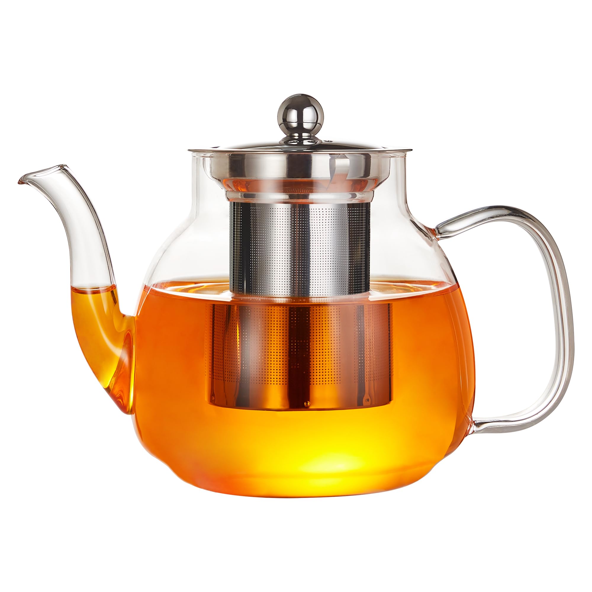 Amazon.com: Mzowgzk Glass Teapot, 37oz/1100mL Glass Kettle Teapot with ...