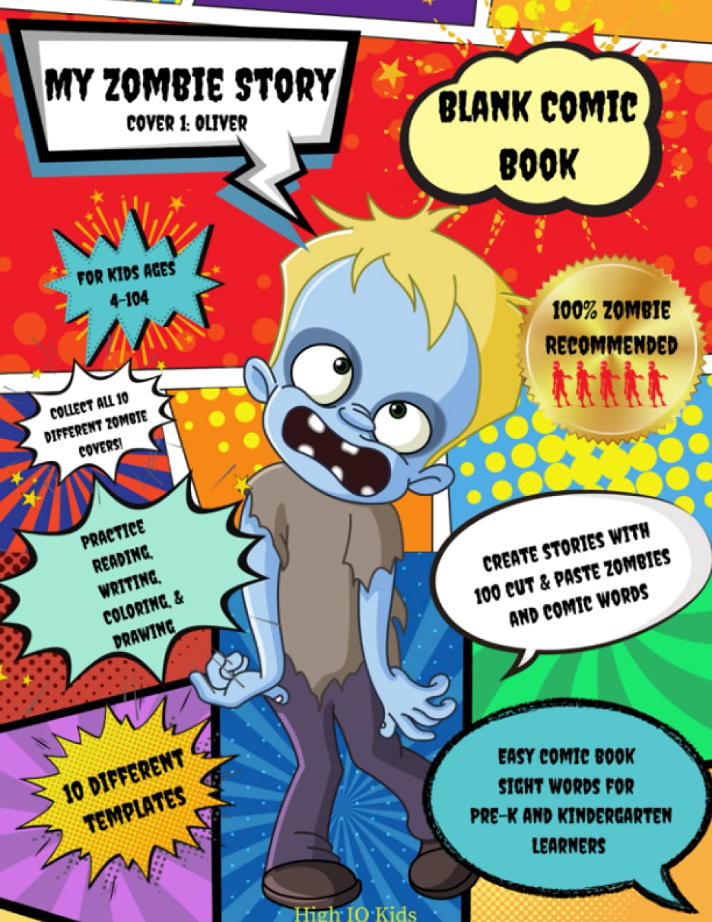 Buy My Zombie Story Blank Comic Book with Easy Words for Pre-K ...
