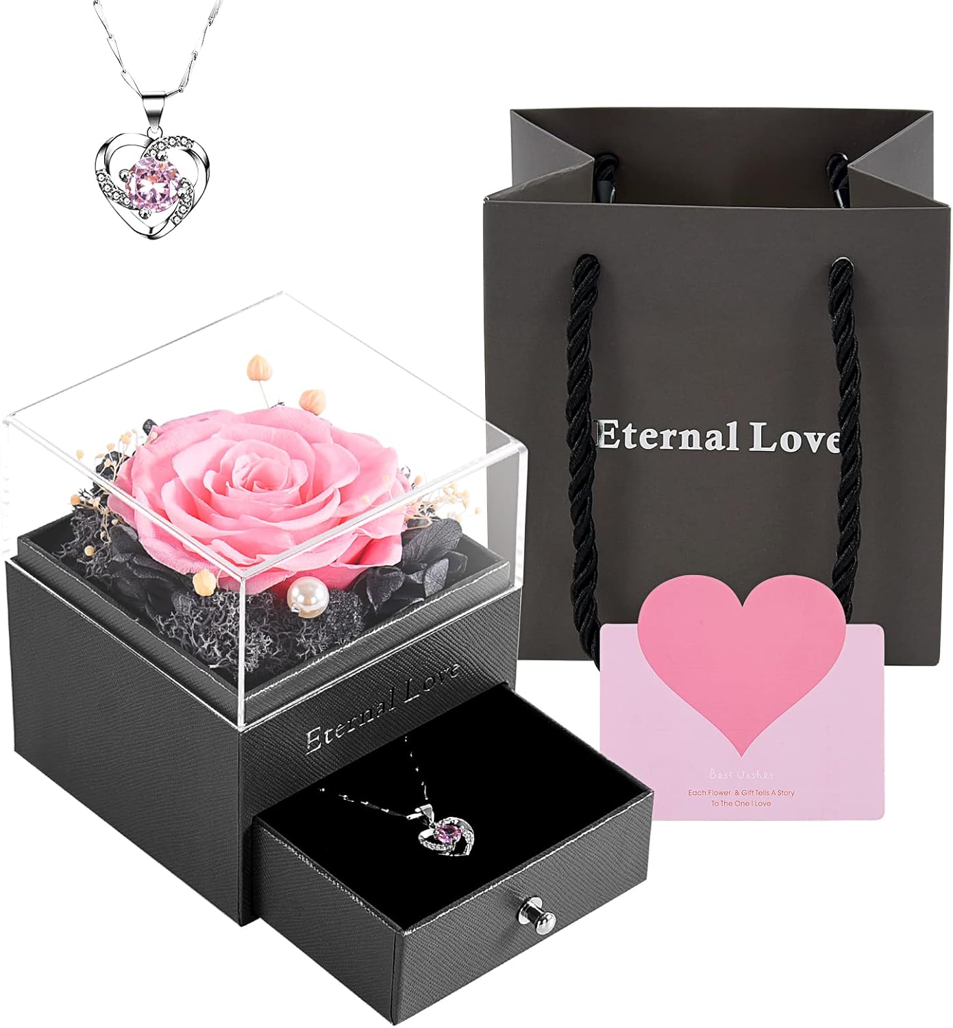 Amazon.com: SHOKUTO Preserved Rose,Birthday Gifts for Women Mom ...
