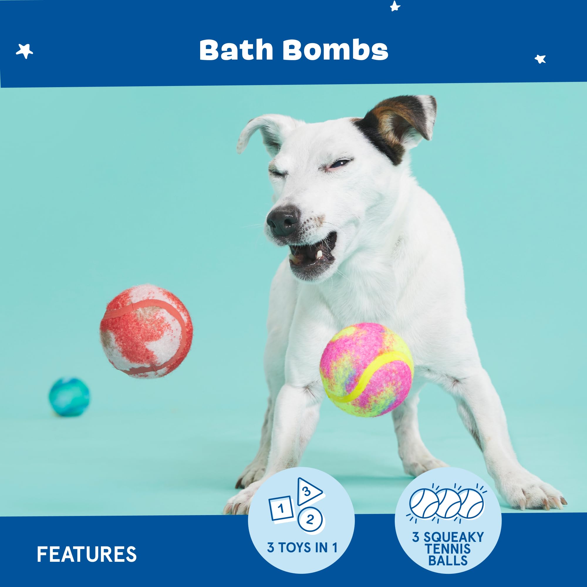Snapklik.com : Barkbox Dog Toys Squeaky Clean Bath Bombs Squeaker Ball ...