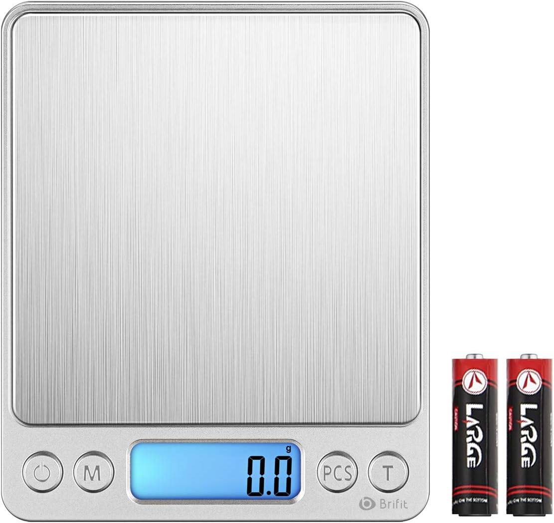 Criacr Digital Kitchen Scales, 3kg Stainless Steel Cooking Scales with ...
