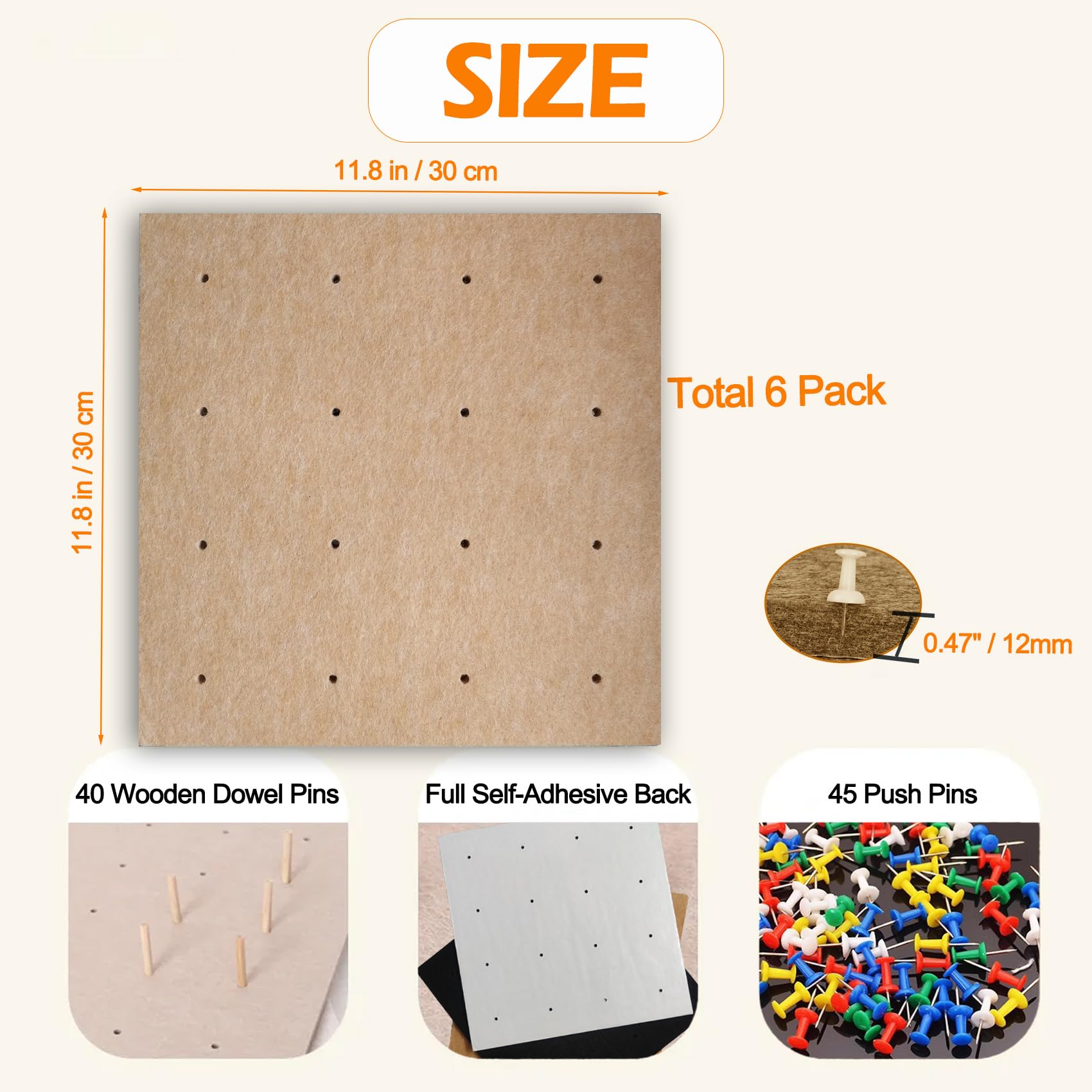 Snapklik.com : Large Brown Felt Pinboard Bulletin Boards Pegboard Wall ...