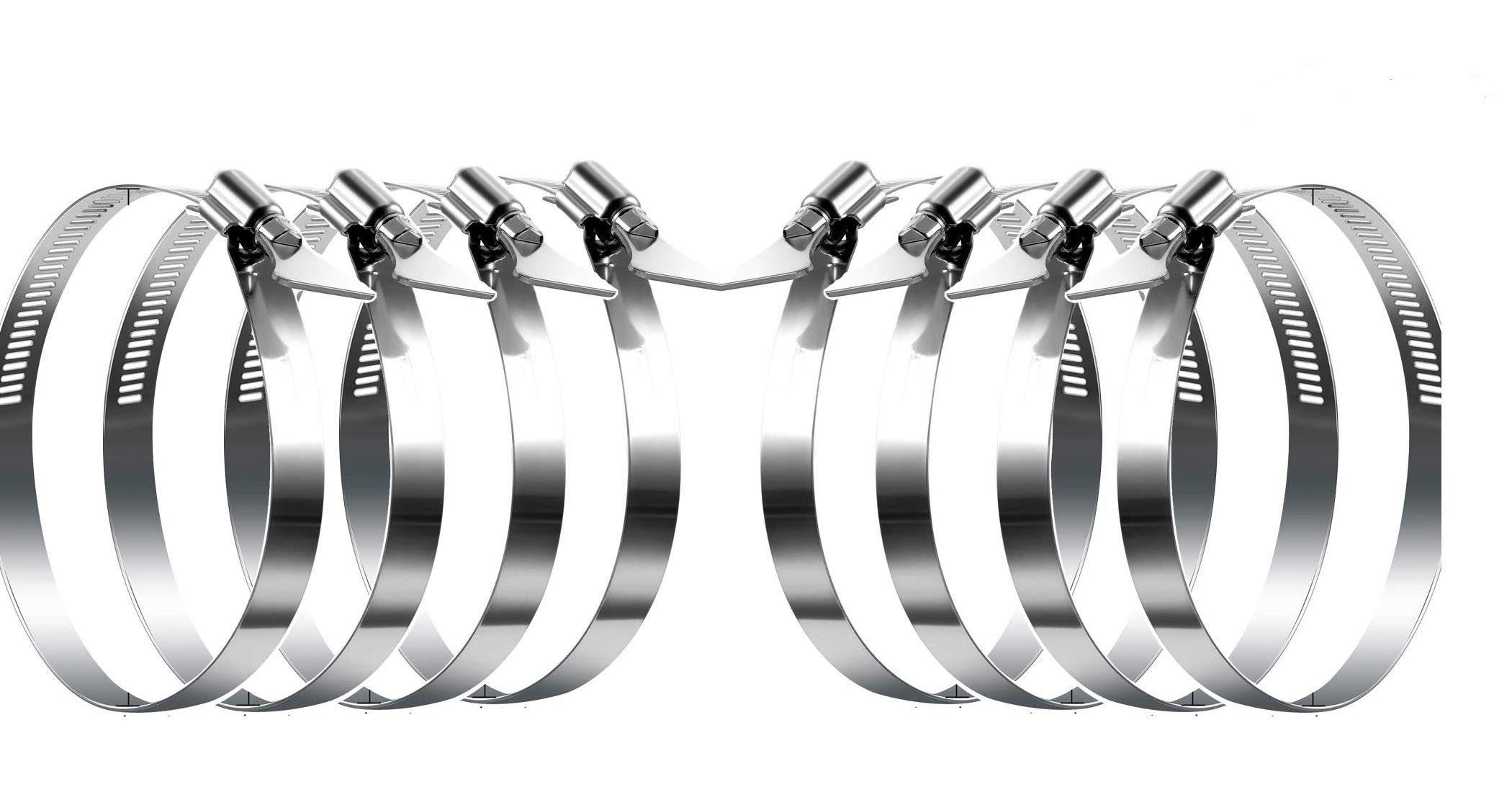 Buy ANXING 4-Inch Key Hose Clamp,Stainless Steel Adjustable 91-114mm ...