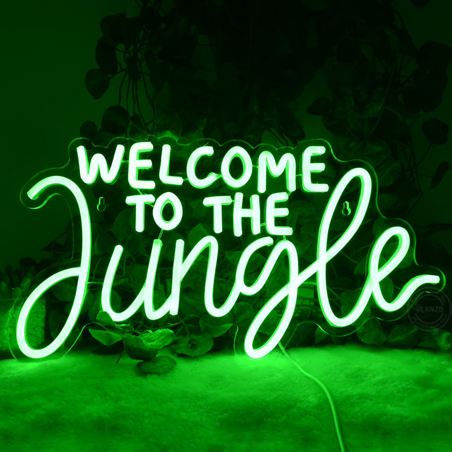 Amazon.com : Planzo Welcome to the Jungle Neon Sign Home Wall Decor LED ...