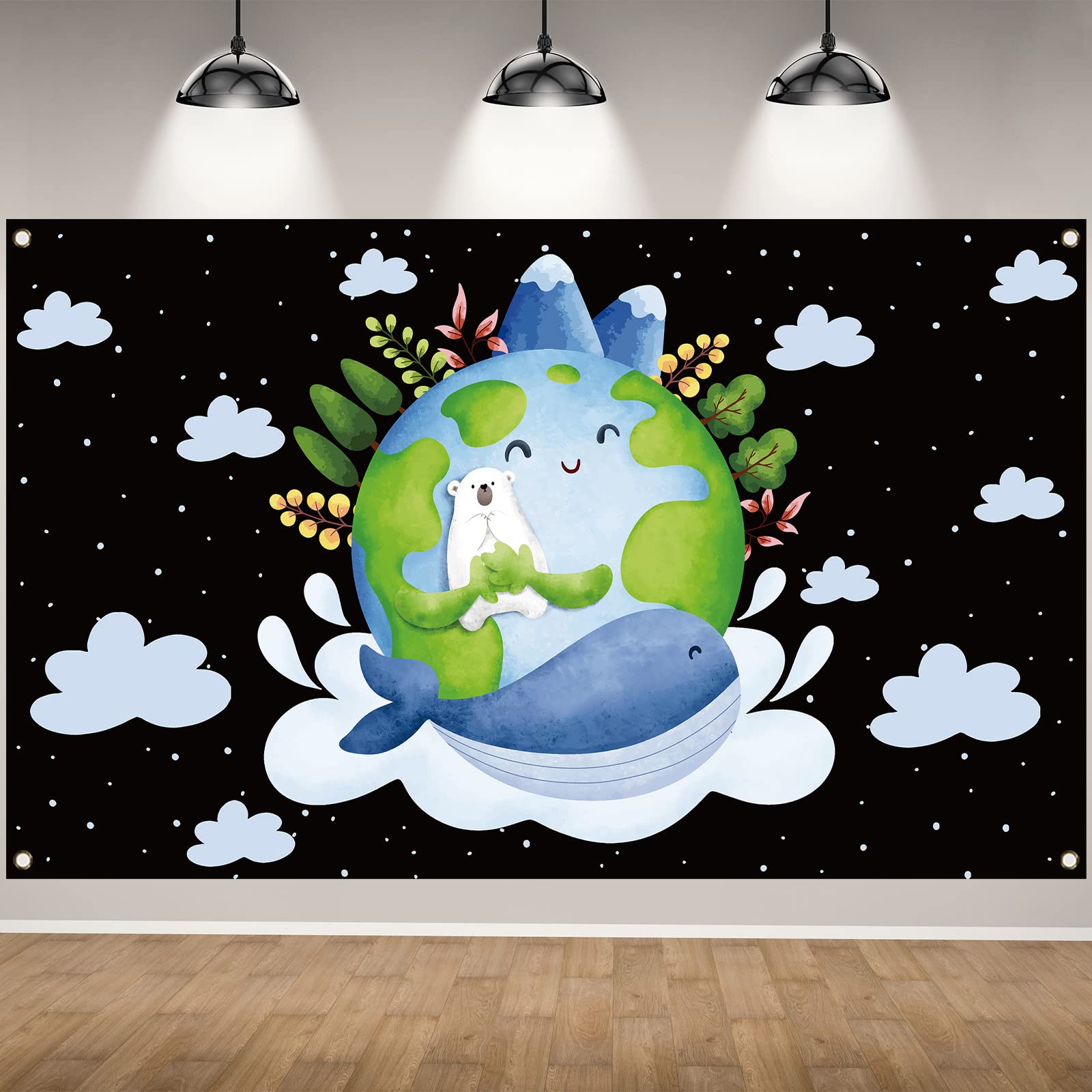 Amazon.com : Earth Day Backdrop for Photography Earth Day Banner Earth ...