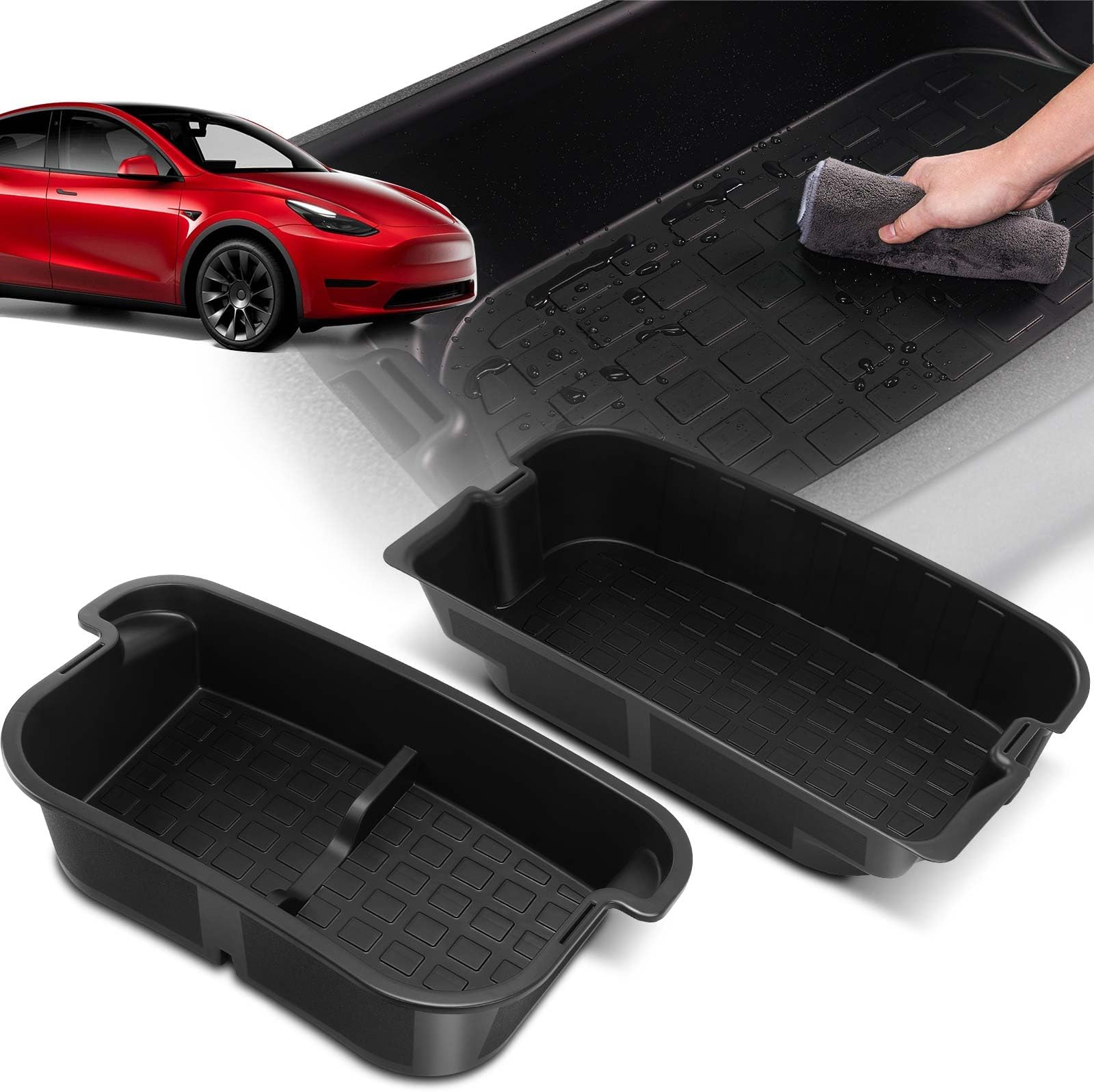 Amazon.com: AutoQi For 2020-2024 Tesla Model Y Frunk Organizer, Insert ...