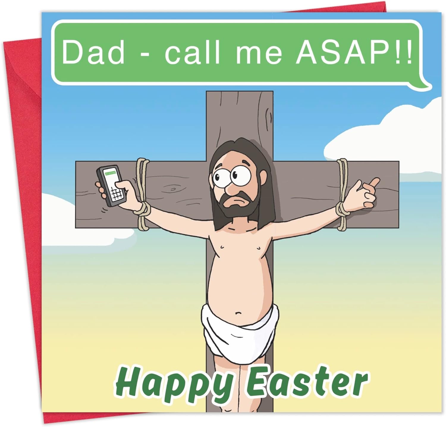 Amazon.com : Twizler Funny Easter Card with Call Me ASAP Design - Funny ...