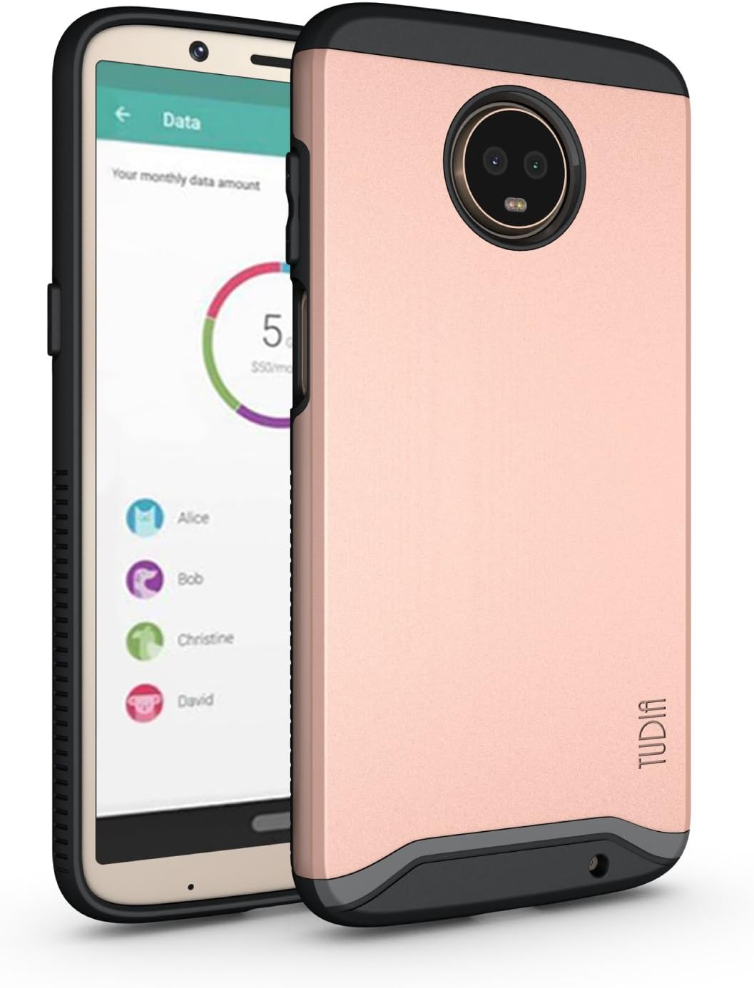 Amazon.com: TUDIA DualShield Designed for Moto Z3 Case/Moto Z3 Play ...