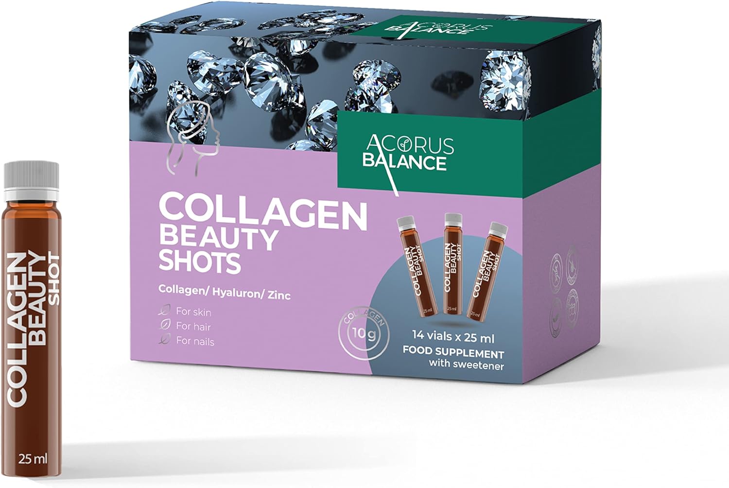 Amazon.com: ACORUS BALANCE Beauty Collagen Shots | for Skin, Hair and ...