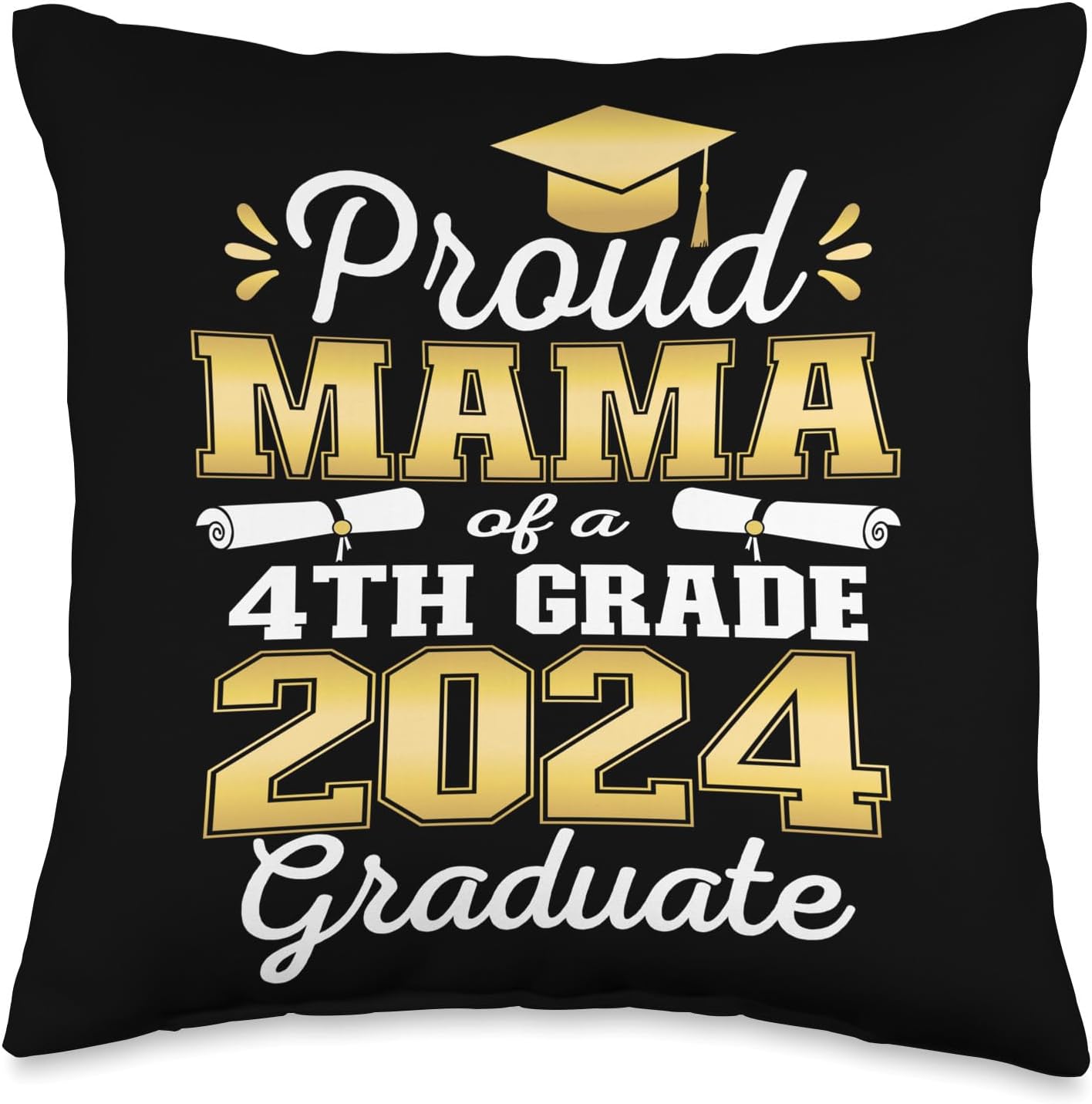 Amazon.com: Proud Mama of 4th Grade Graduate 2024 Elementary Grad Throw ...