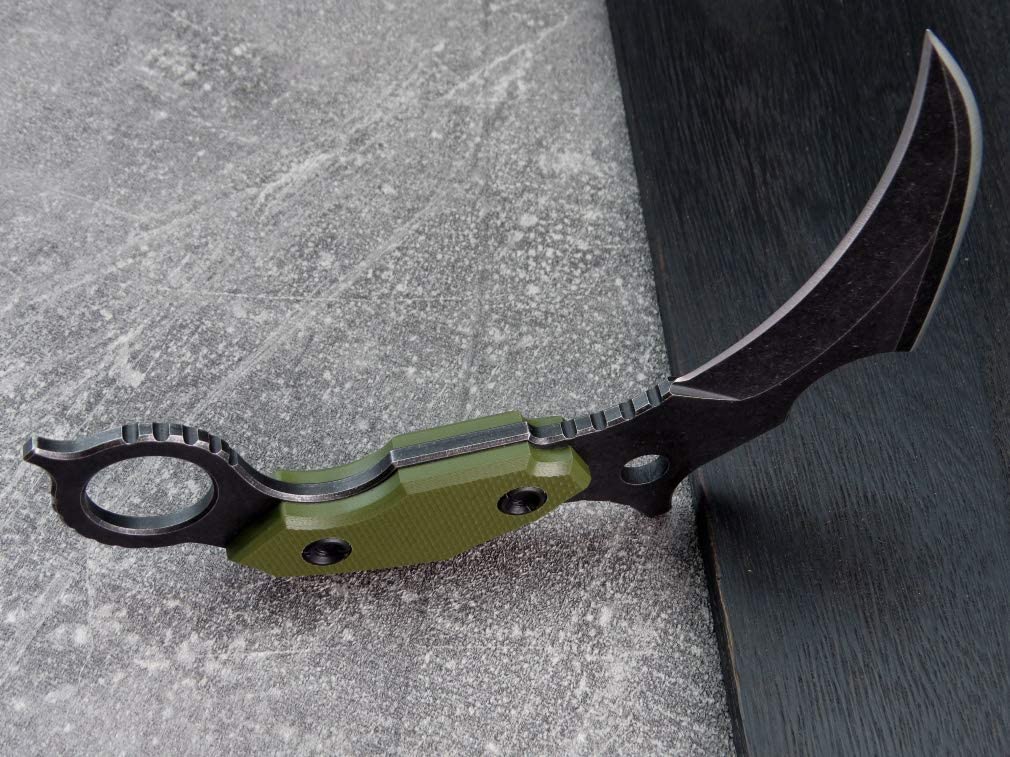 Snapklik.com : Ccanku C1699 Fixed Blade Knives 9.8 Inch D2 Blade Steel ...