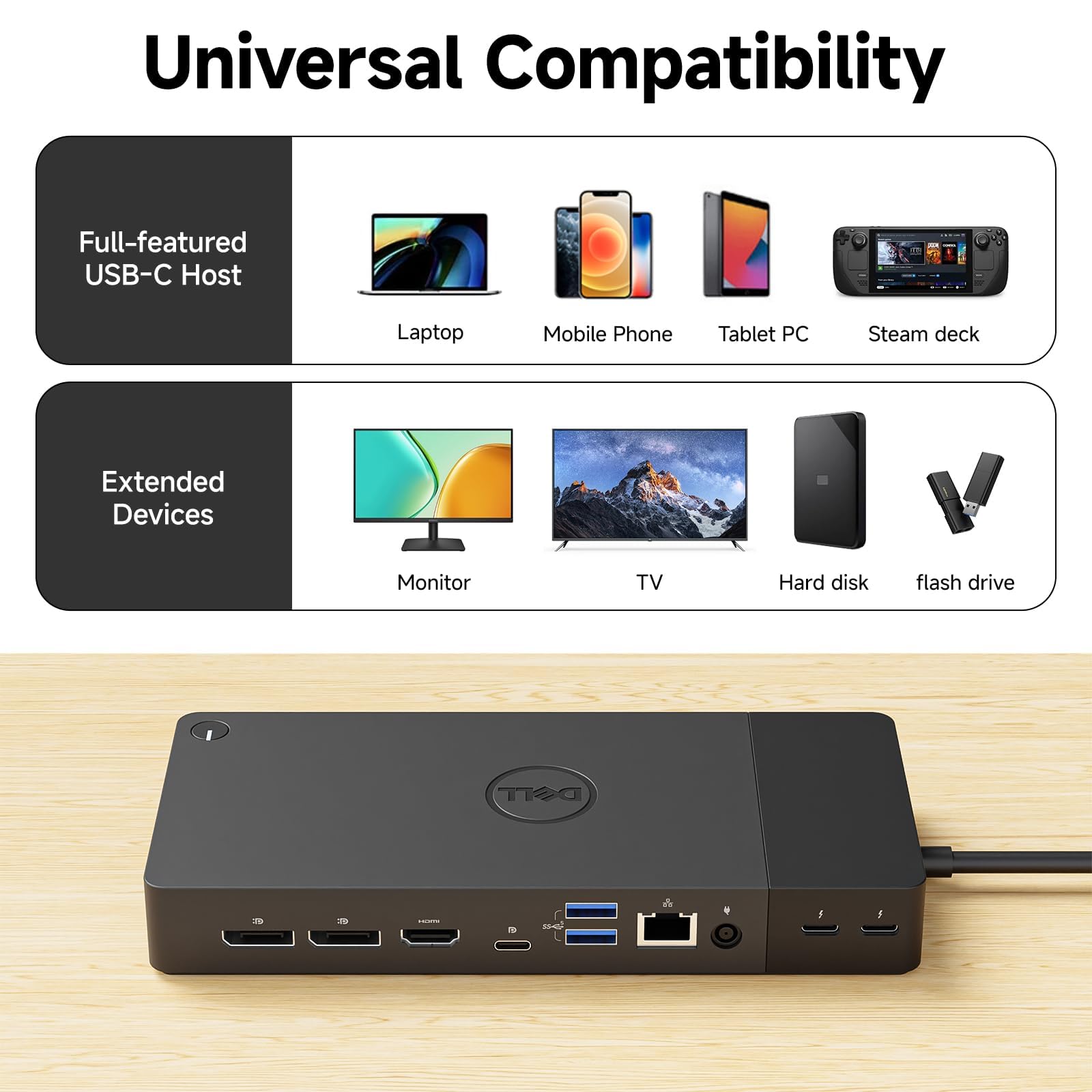 Snapklik.com : DELL WD22TB4 Thunderbolt 4 USB-C Performance Docking Station