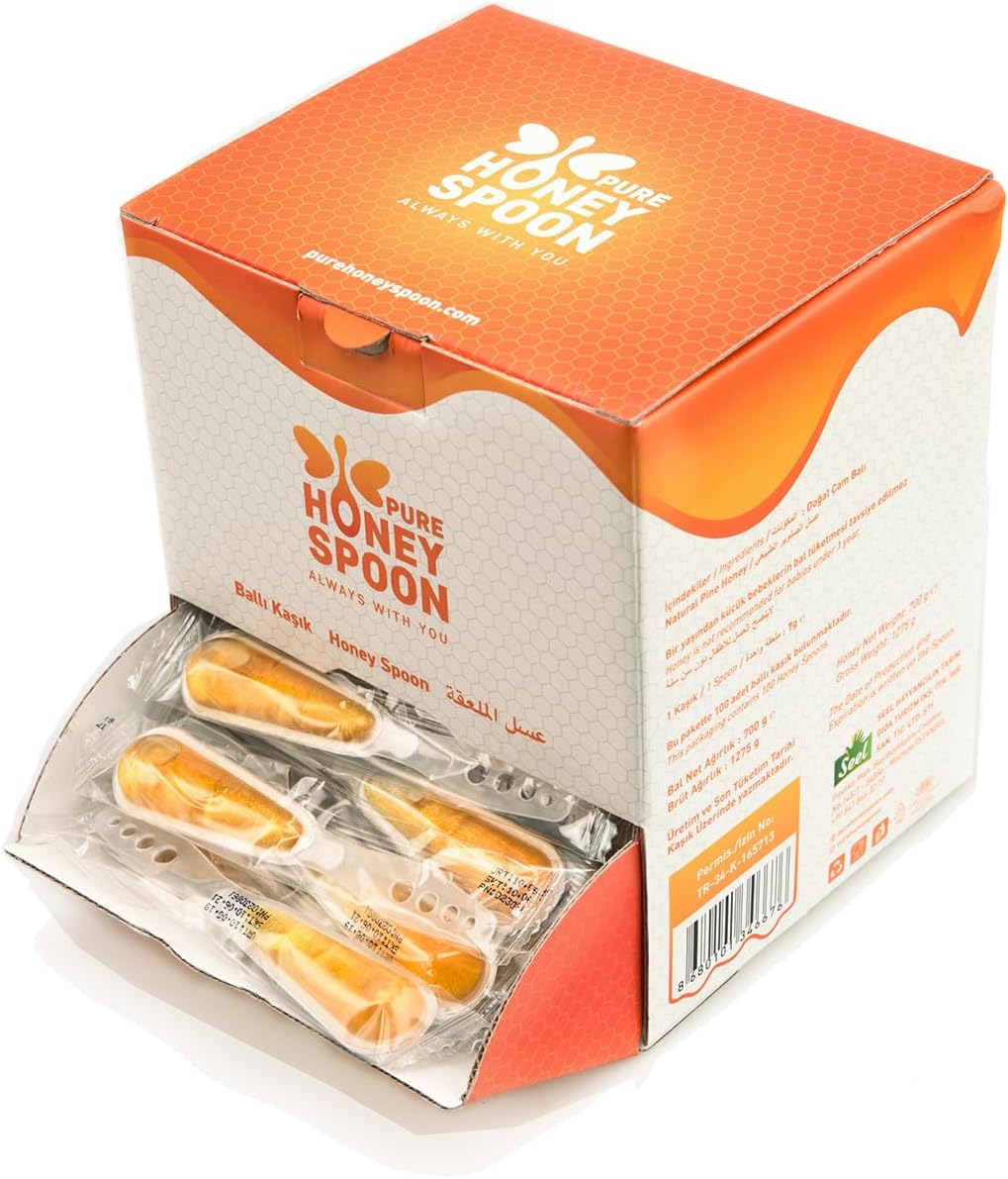 Amazon.com : 100% Raw Unfiltered Honey Spoon Stirrer - Pure Honey Spoons For Tea - 100 Pack ...