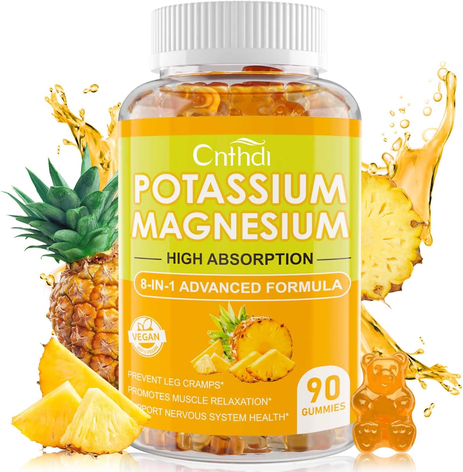 Amazon.com: Potassium Magnesium Gummies 1800mg, Sugar-Free Potassium ...