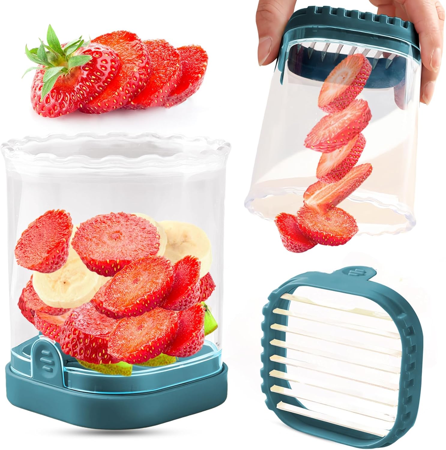 Amazon.com: Creative Strawberry & Fruit Slicer - Detachable Cutter with ...