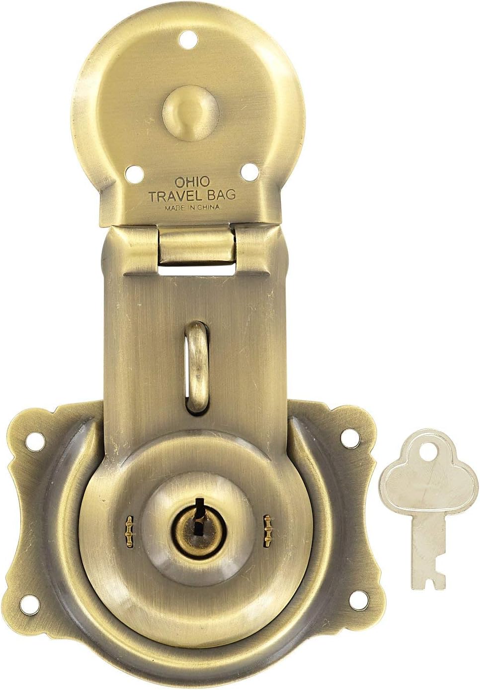 Amazon.com: Ohio Travel Bag Trunk Lock, 3-1/2 Inch, Antique Brass ...