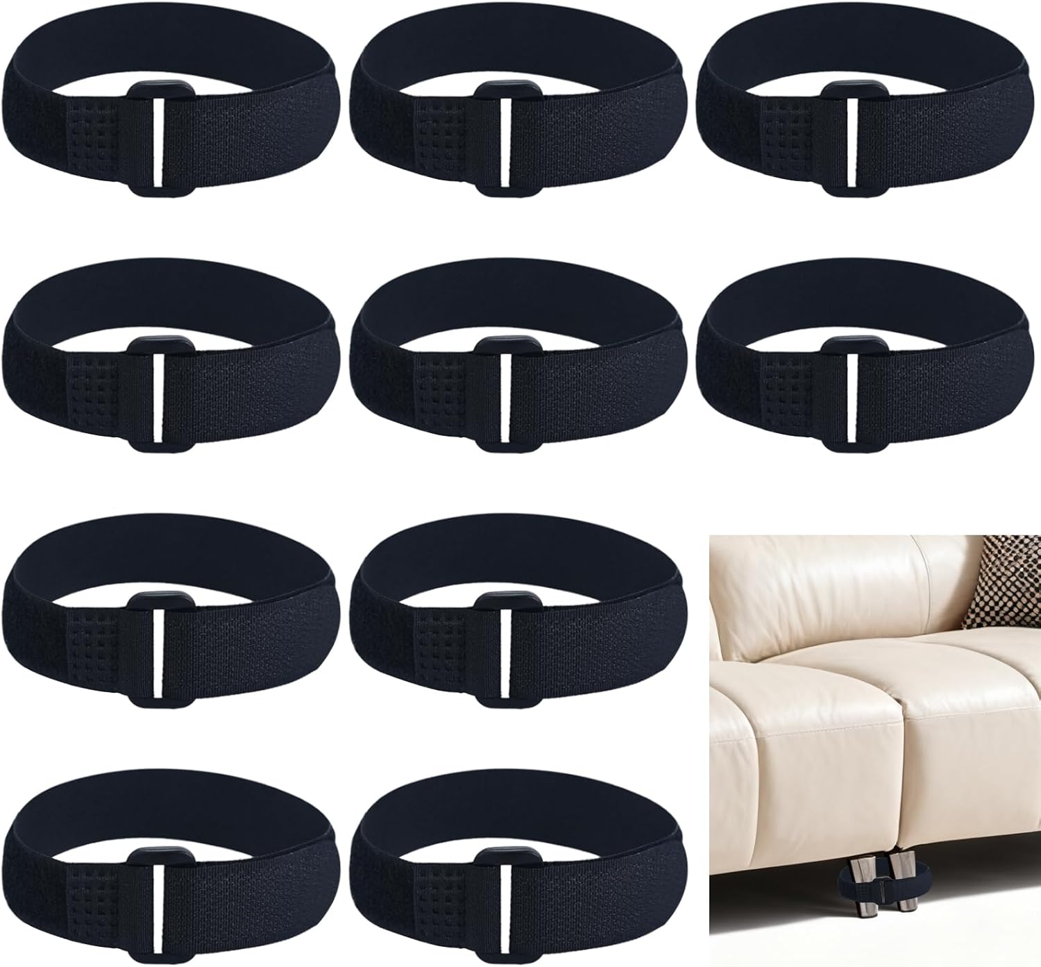 Amazon.com: Clofiak 10Pcs Sectional Couch Connectors, Universal Couch ...
