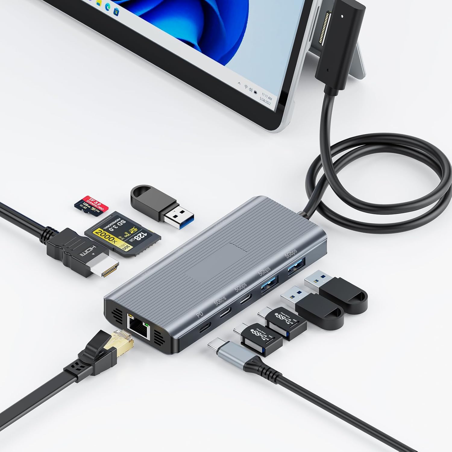 Microsoft Surface Docking Station - 10 in 1 Surface Dock with HDMI ...