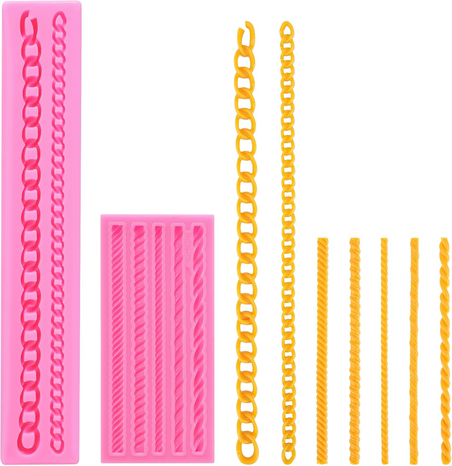 Amazon.com: Beasea Silicone Fondant Mold, 2pcs Border Mold Silicone ...