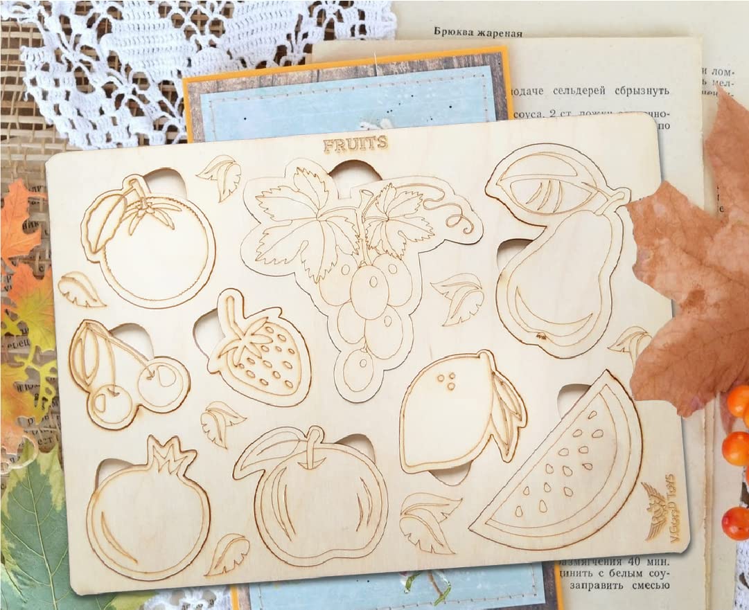 Buy V Good Toys Fruits-2 Wooden Jigsaw Puzzle Set - Educational Toy for ...