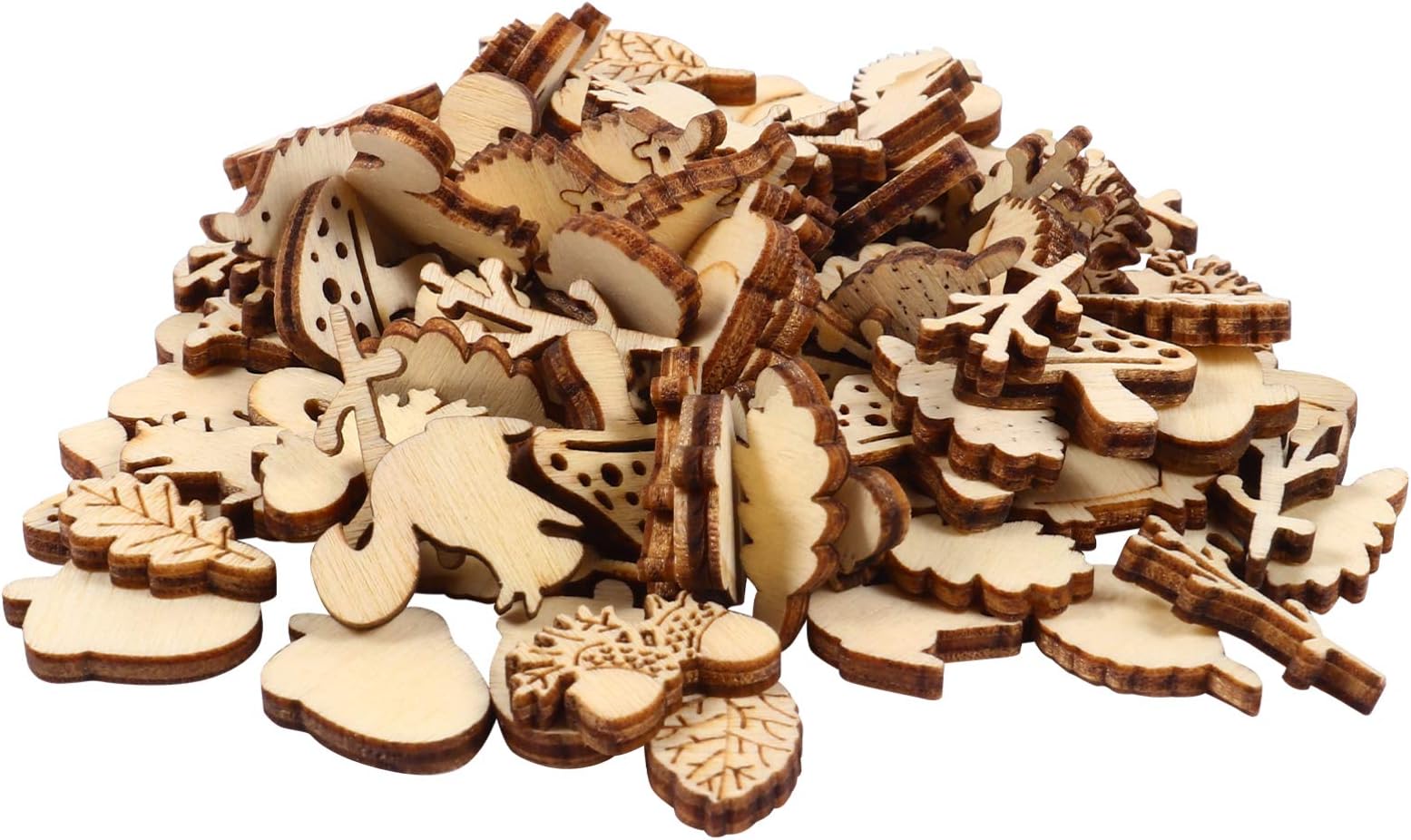 Amazon.com: Sewroro 30pcs Unfinished Wooden Cutouts DIY Animal Wood ...