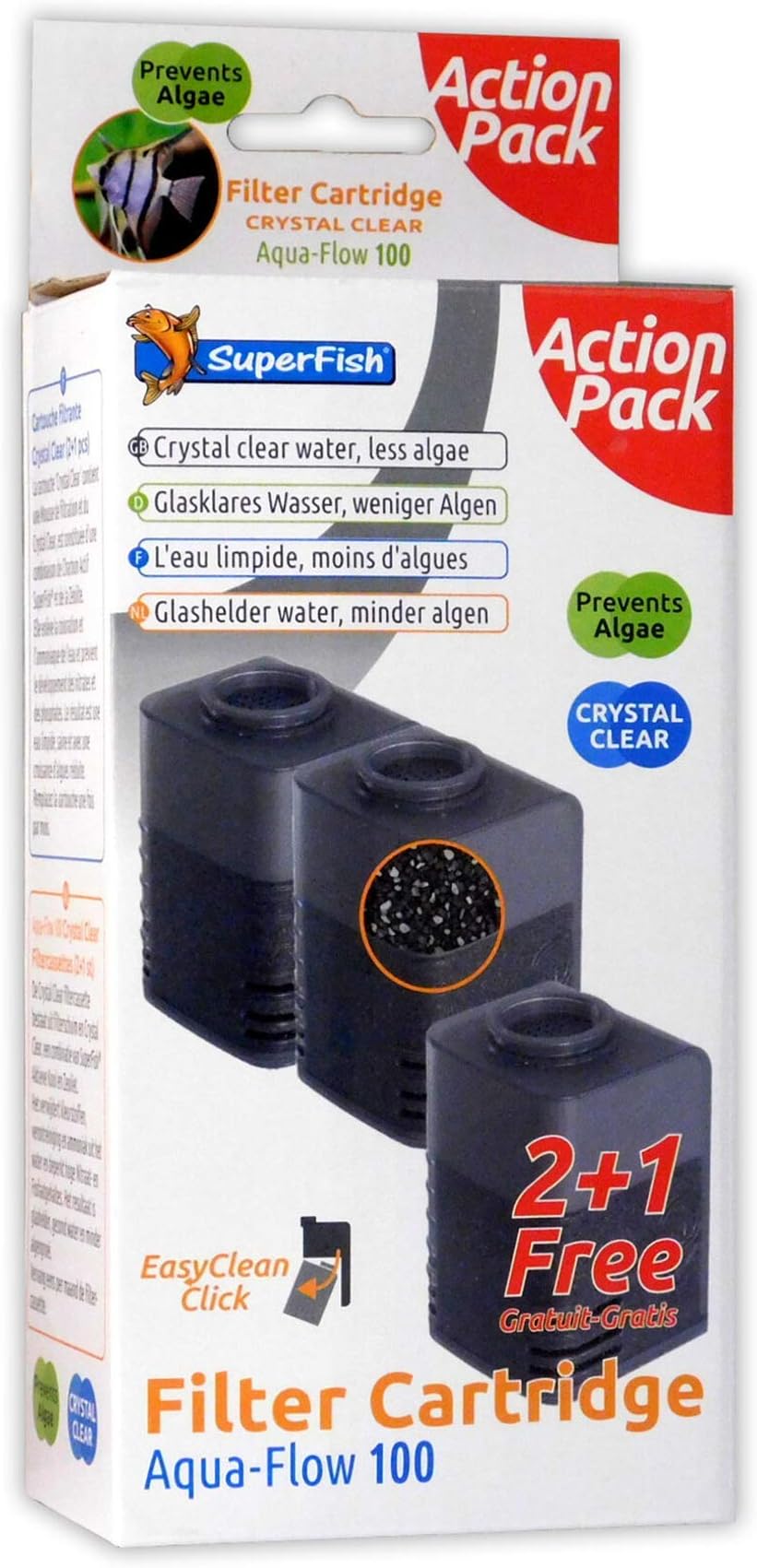 Superfish Aquaflow 100 Crystal Clear Filter Cartridge (2+1 : Amazon.co ...