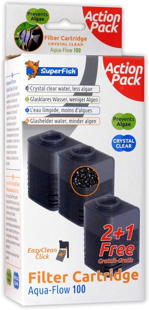 Superfish Aquaflow 100 Crystal Clear Filter Cartridge (2+1 : Amazon.co ...