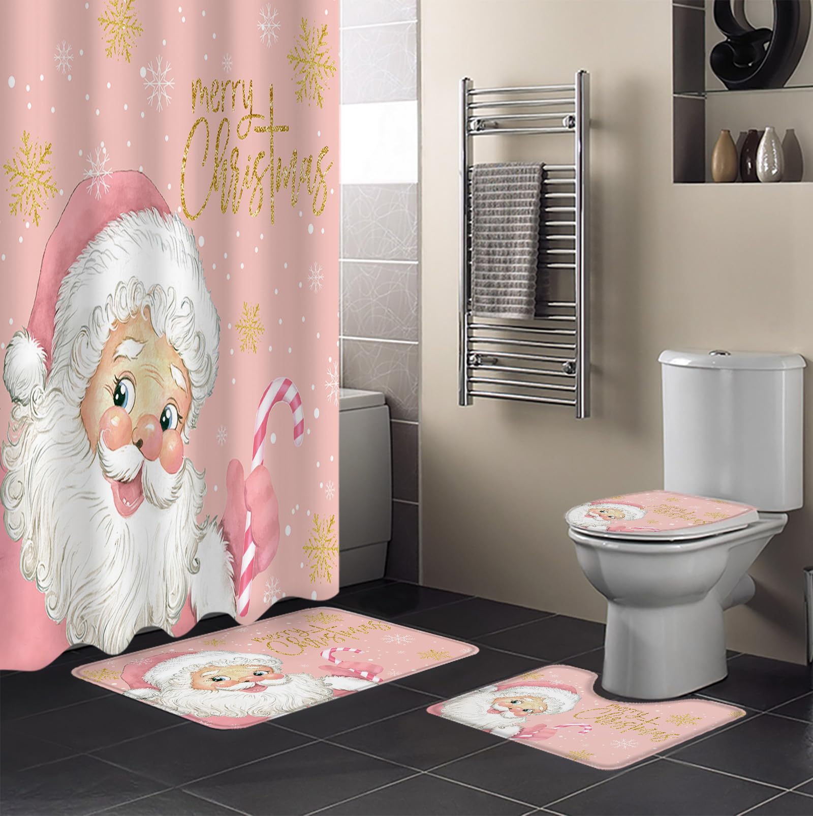 Santa Claus Bathroom Set Buy Farmhouse Christmas Bathroom Decor Set At