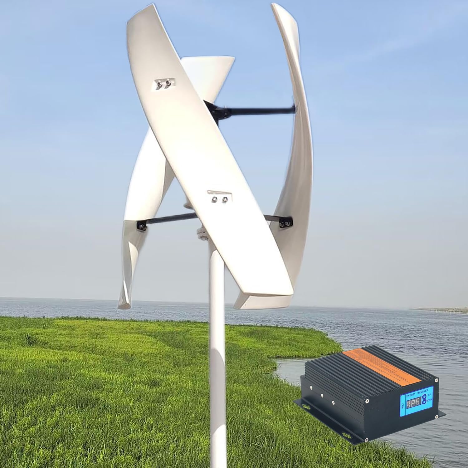 9000W Vertical Axis Maglev Wind Turbine Generator Wind Power Generator ...