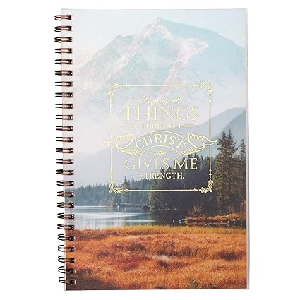 All Things Through Christ Inspirational Notebook with Scripture ...